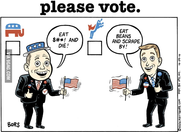 TWO PARTY SYSTEM.... 50% of the time it works all the time - 9GAG