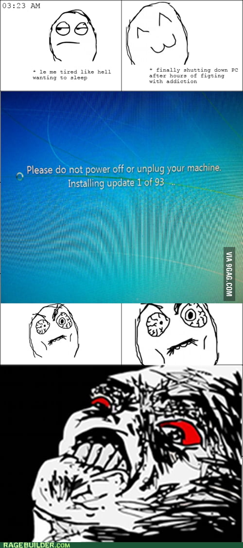 Windows Update.... sucks - 9GAG