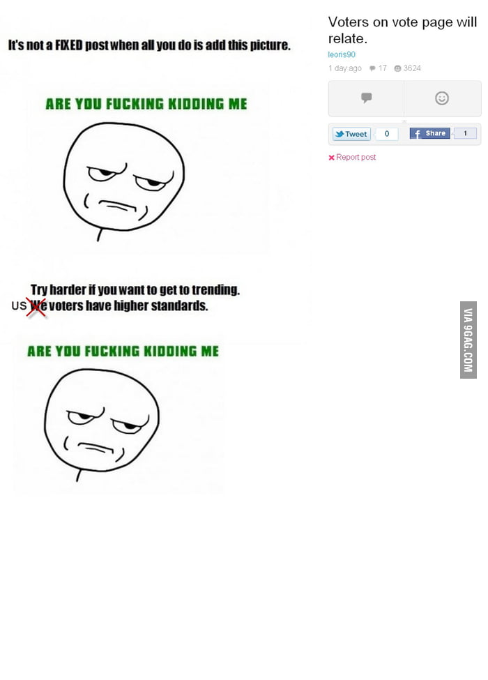 Voters on vote page will relate.[FIXED] - 9GAG