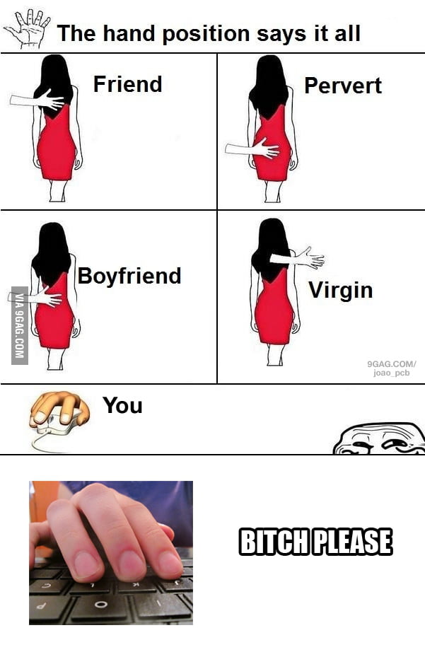 The hand position says it all [FIXED] - 9GAG