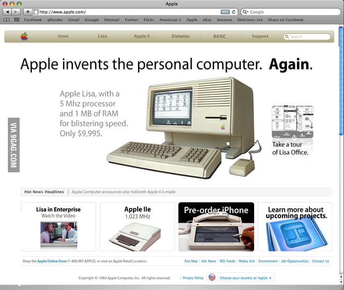 Apple invents the personal computer. Again. - 9GAG