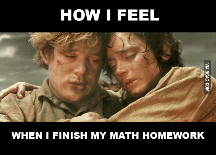 Math homework is done - 9GAG