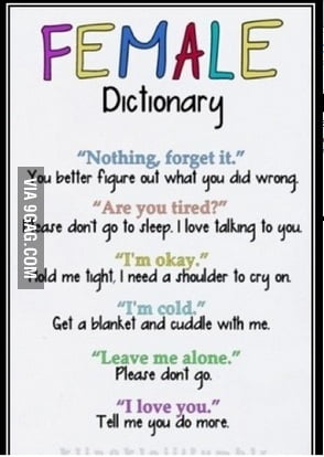 Female Dictionary. - 9GAG