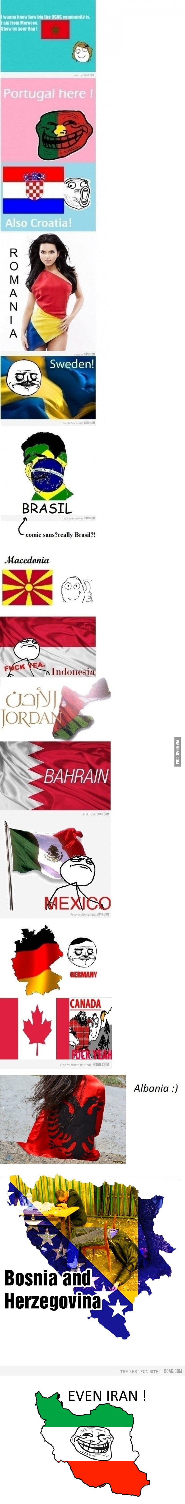 Let's see how big is the community, show us Your flag - 9GAG