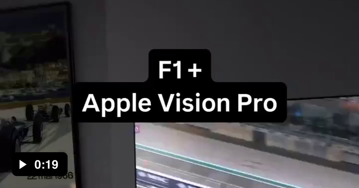 Formula 1 on Apple Vision Pro - 9GAG