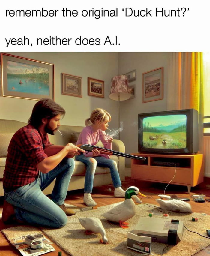 I remember Duck Hunt, didn't have the gun to play it though - 9GAG