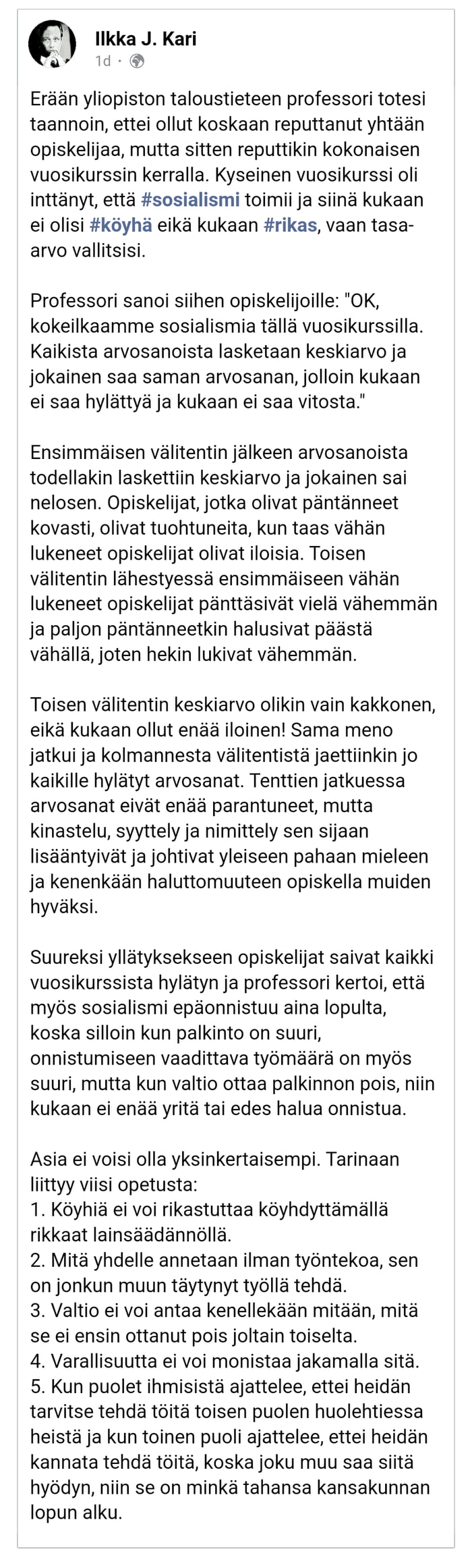 Sosialismi ei toimi - 9GAG