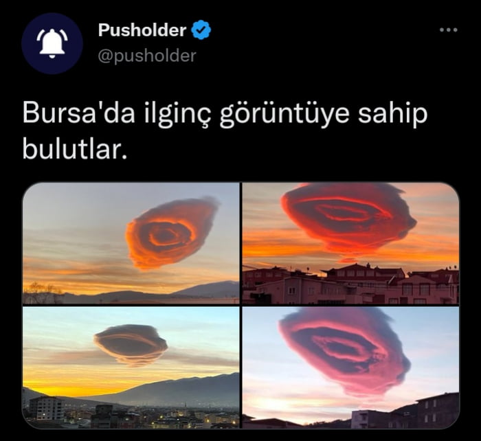The sky is watching! Eye shaped cloud formation in Bursa, Turkey - 9GAG