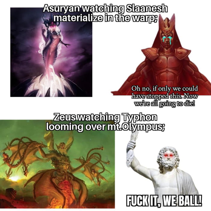 Khaine was the only one willing to fight, and he's the eldar's version ...