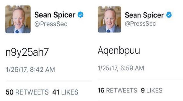 Throwback to when the White House secretary posted his password publicly 2 days in a row. - 9GAG