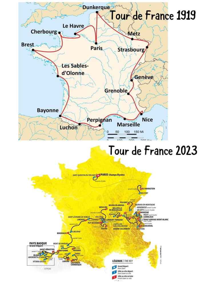 Tour de France evolution (devolution) - 9GAG