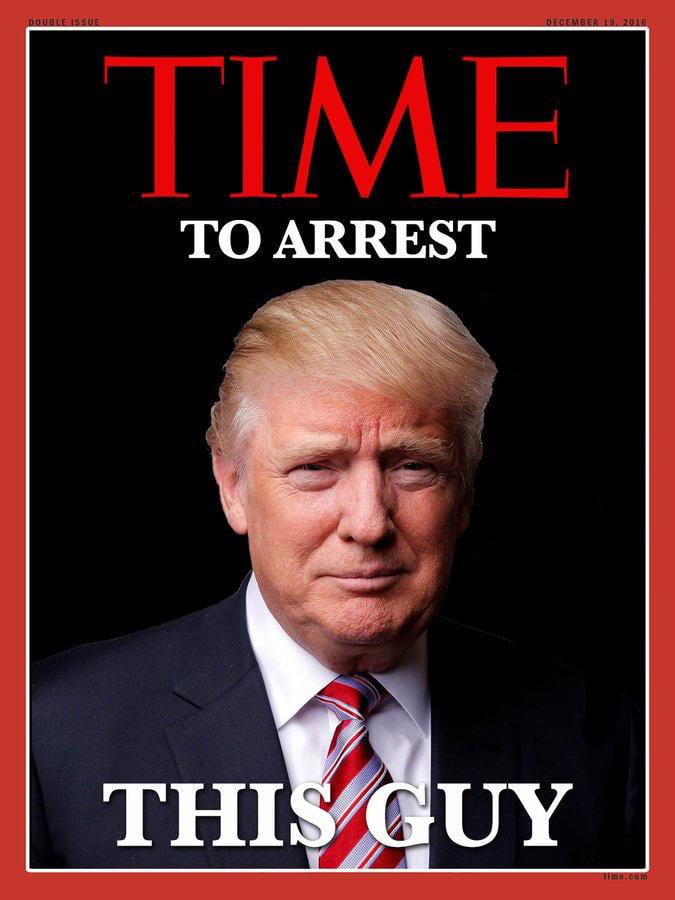He DID make the front cover of Time magazine, too many crimes too ...
