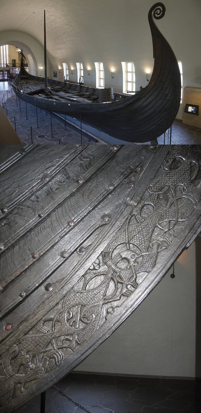 This viking ship called the Oseberg ship thought to have been built as ...