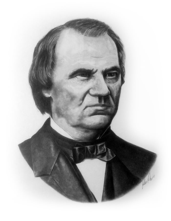 Pencil Portrait of President Andrew Johnson I Drew - 9GAG