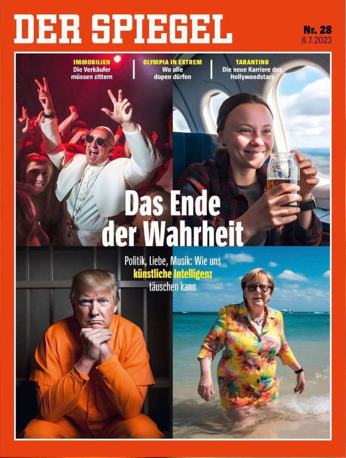 Artificial intelligence created a fake cover commissioned by the German ...