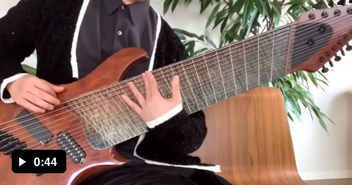 Guitarist playing a 14 string guitar - 9GAG