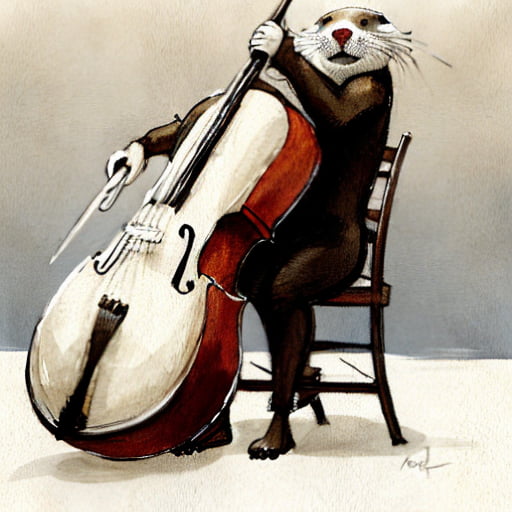 Otter playing a cello - 9GAG