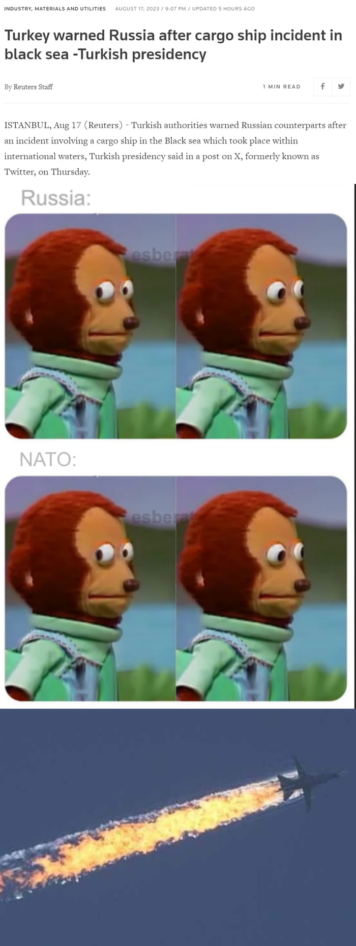 When Turkey warned Russia again. Loool. - 9GAG