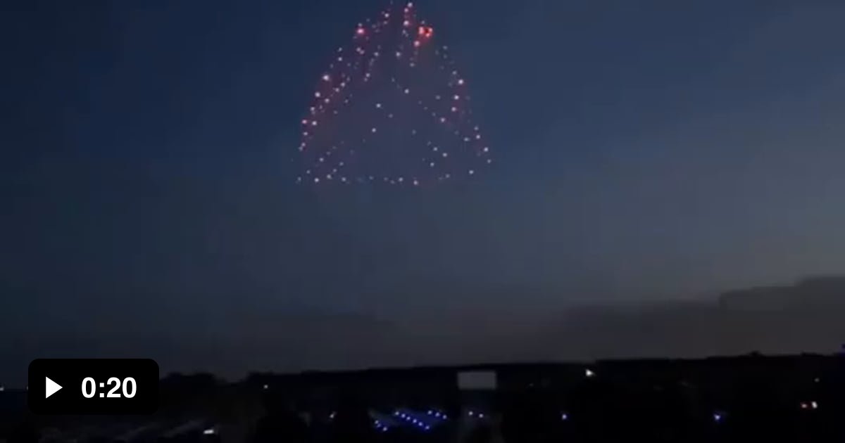A drone light show - 9GAG