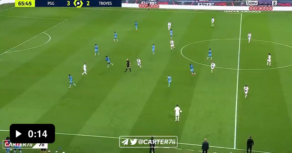 Neymar great dribble and back heel pass against Troyes - 9GAG