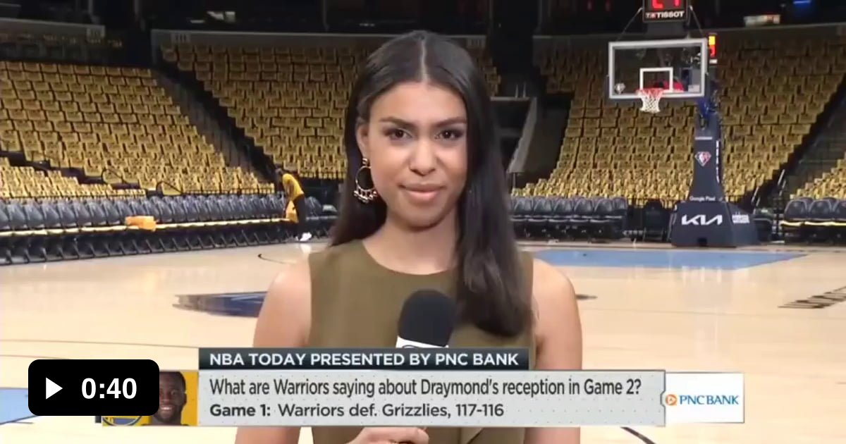 Sports presenter realize on air that her sister who is a court side ...