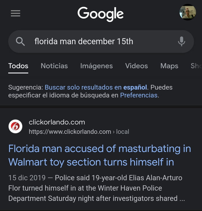 This "Florida man" + your birthday works really good. - 9GAG