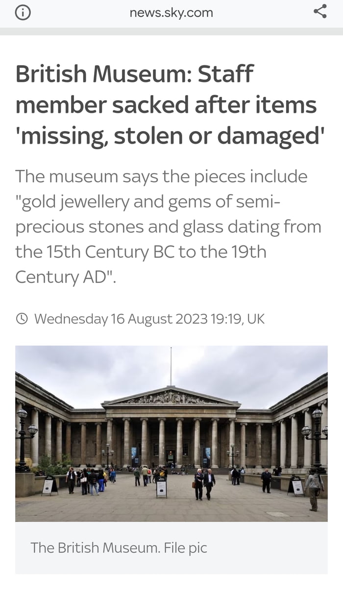 Well well well stolen artifacts are stolen again - 9GAG