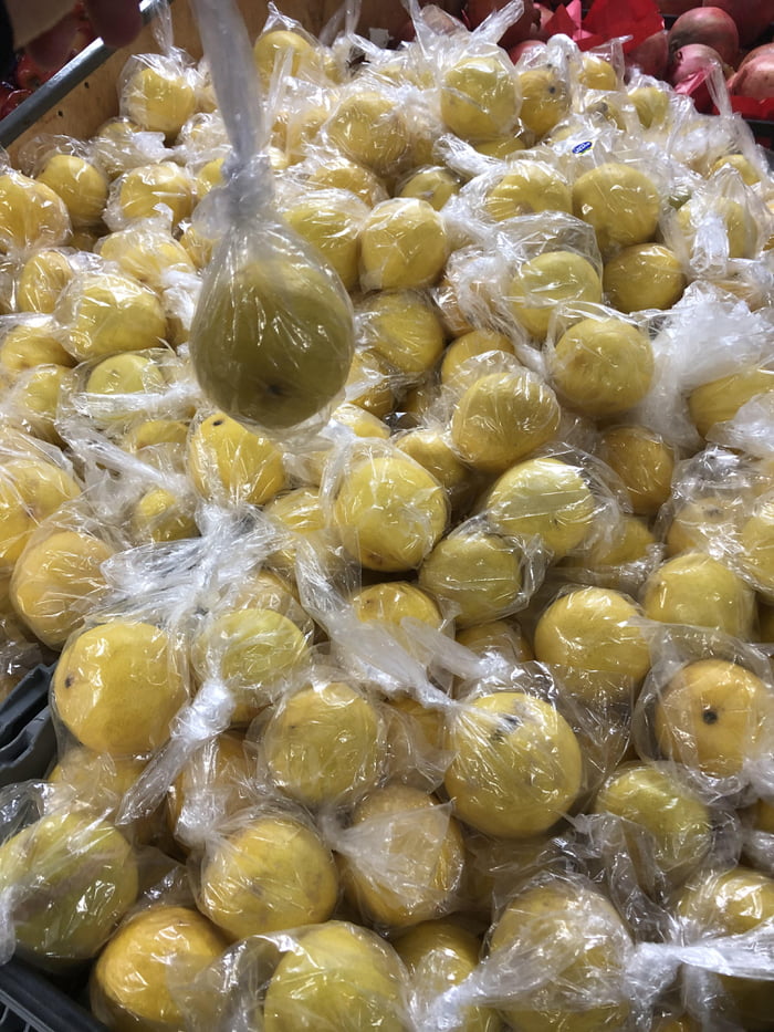 Hundreds of individually wrapped fruit - 9GAG