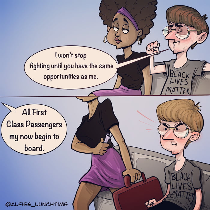 When you assume someone is worse off but are actually are doing better ...