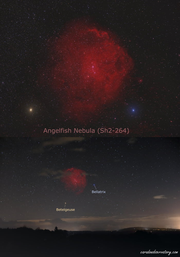 The Angelfish Nebula rising over Kit Hill - 9GAG