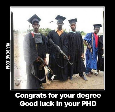 Good Luck in your PHD - 9GAG