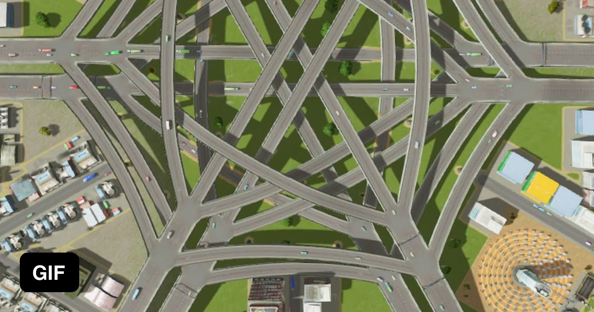 Fully connected 6-way interchange (cities skylines) - 9GAG