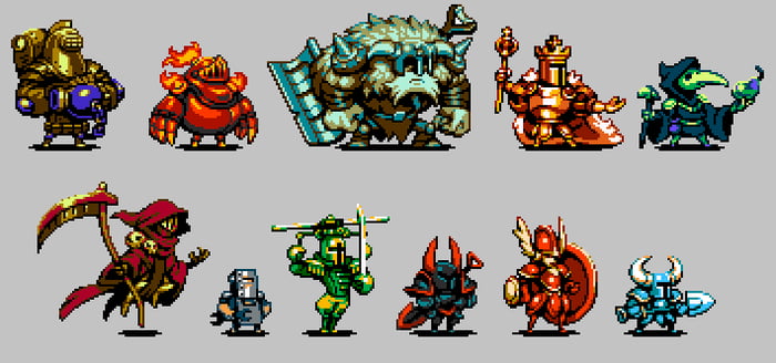 Awesome sprites of the characters from Shovel Knight, what an ...