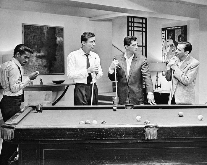 Rat Pack playing pool -1960 - 9GAG