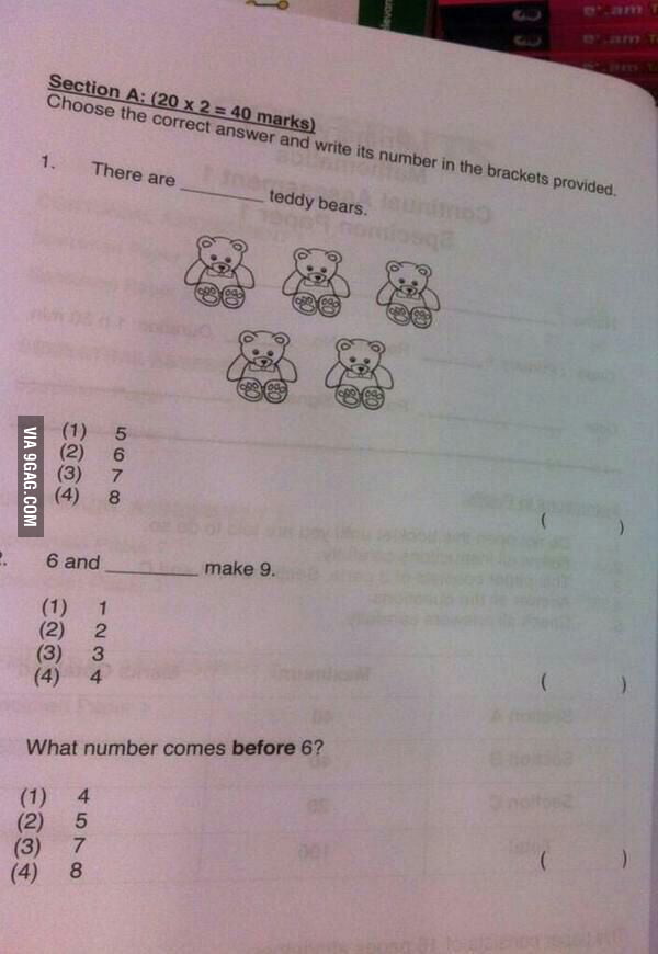 When Math Problems Were This Simple. - 9GAG