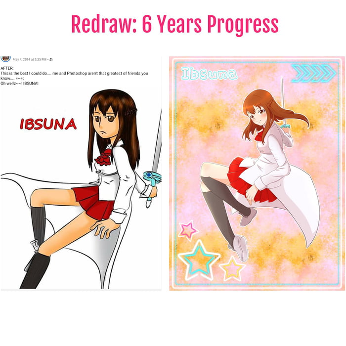 My drawing 6 years ago, redrawn! - 9GAG
