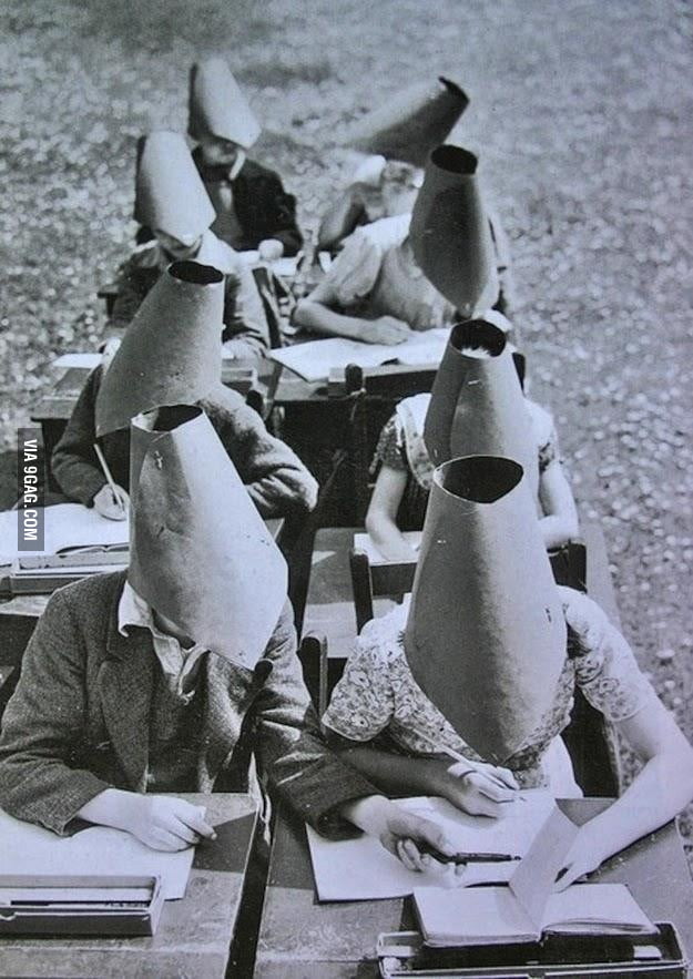 Anti-cheating hats from the 1800s - 9GAG