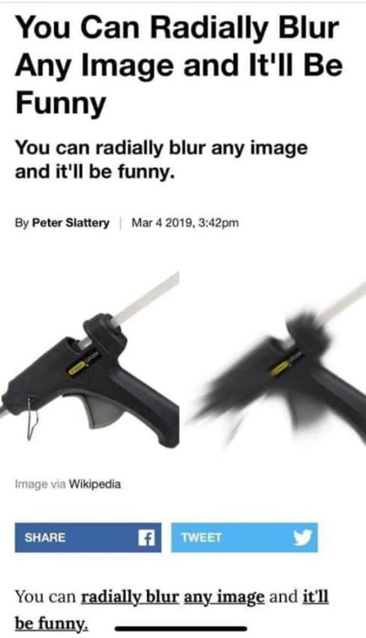 You Can Radially Blur Any Image and It’ll Be Funny - 9GAG
