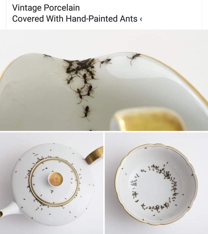 To serve coffee/tea in during birthdays, it's a tea set with ants ...