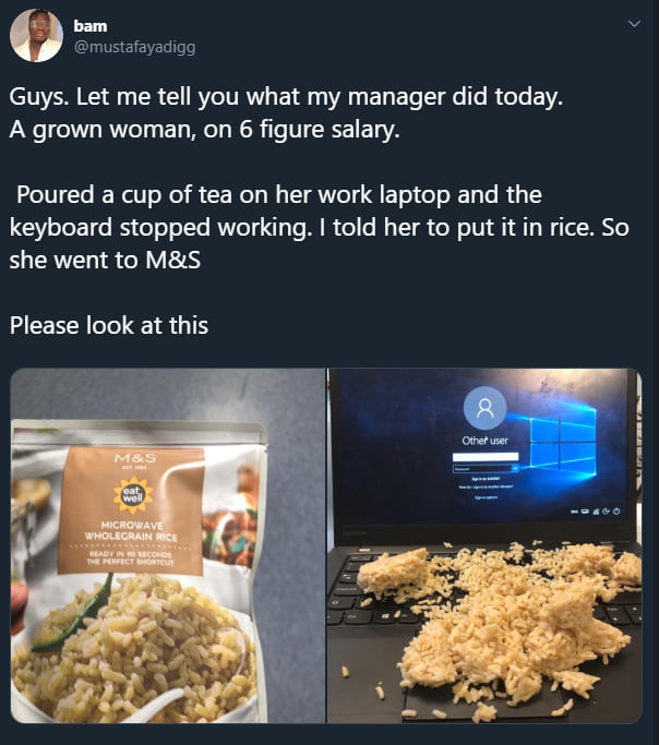 Put it in rice. - 9GAG