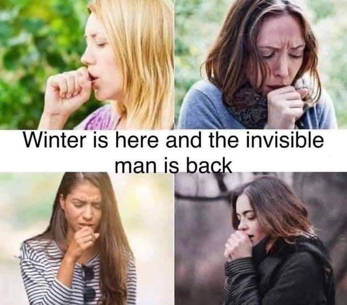 Invisible man is back @winter - 9GAG
