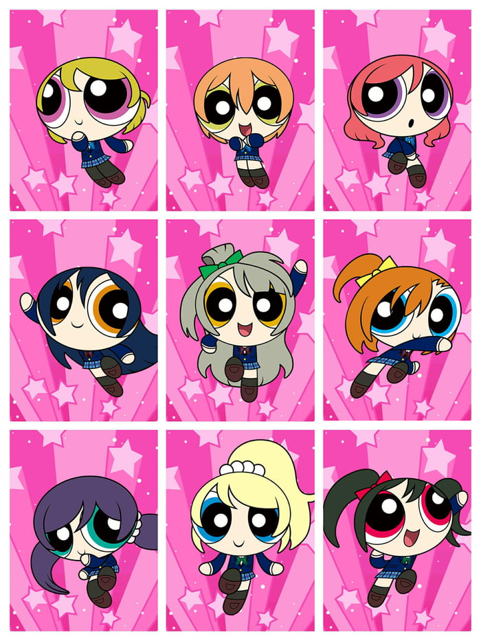 Love Live x Powerpuff Girls (μ's edition) - 9GAG