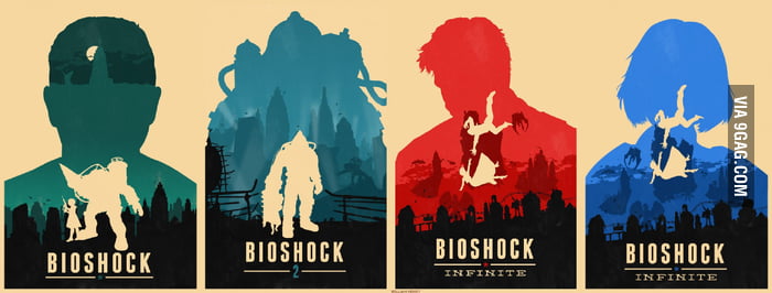 I combine all the bioshock posters of William Henry :) - 9GAG