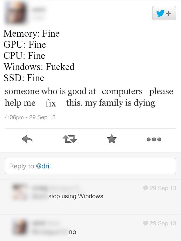 Behold, a complete and comprehensive summary of the Windows debate. - 9GAG