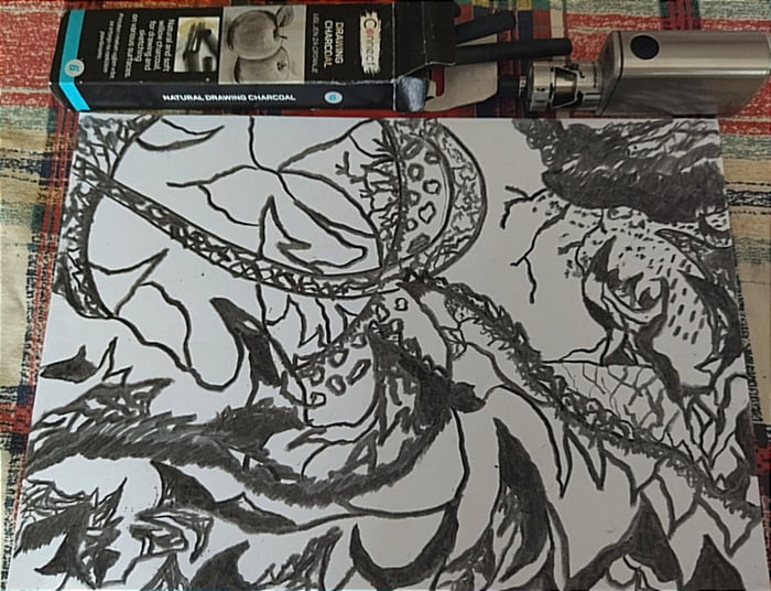 I associate this picture with the movie Riddick. I painted this picture ...