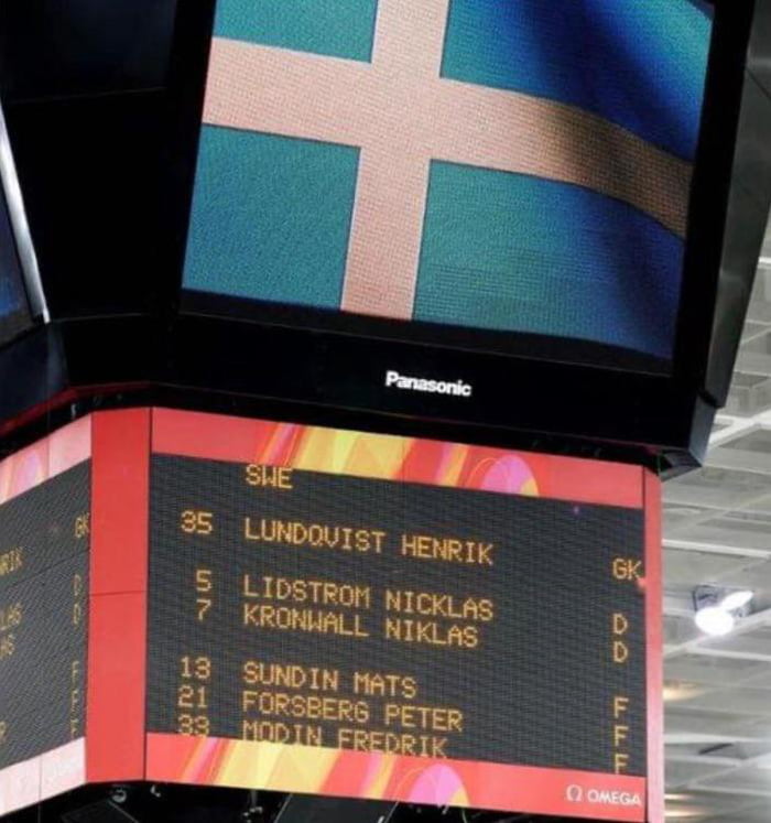 Sweden’s starting lineup in the 2006 Olympic final in Turin 🫣 - 9GAG