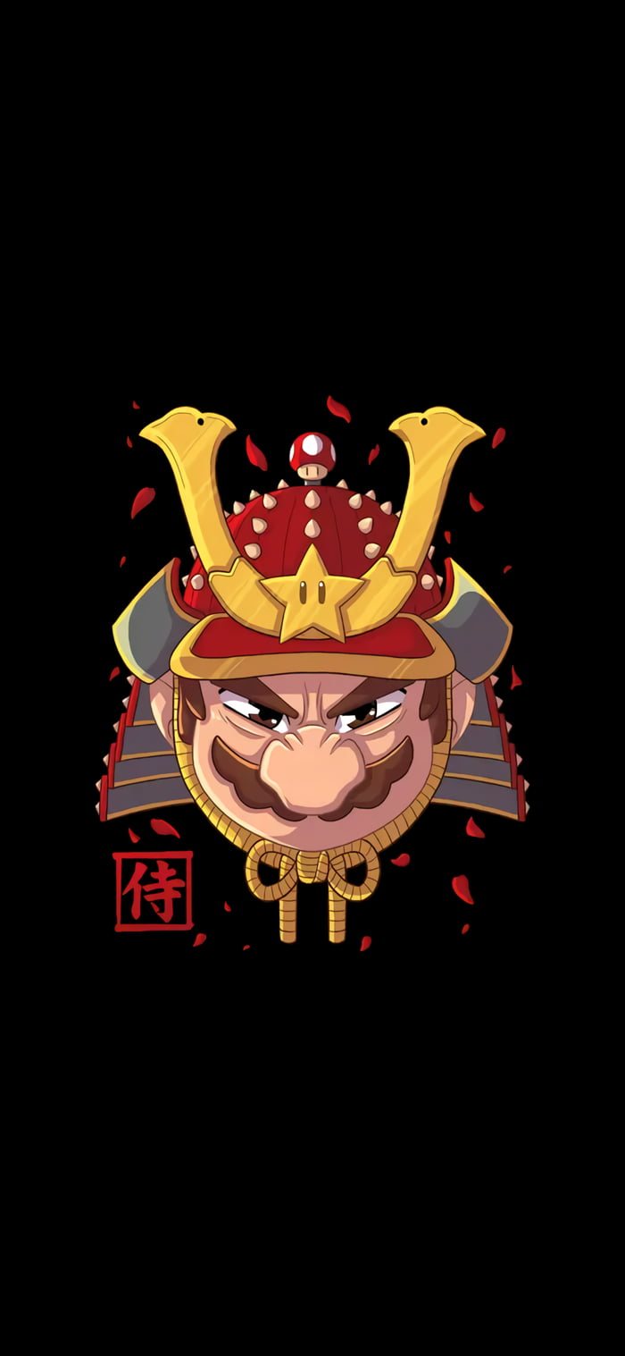 Samurai Mario (1440x3120) - 9GAG