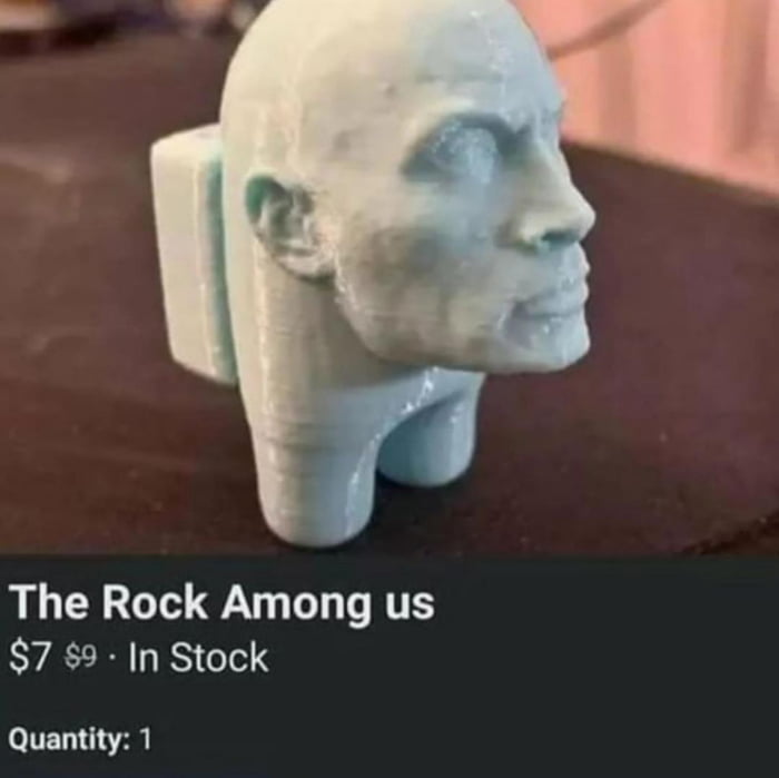 Amongus Shaped Rock - 9GAG