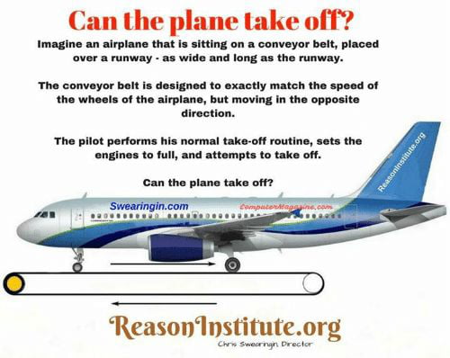 If the plane doesn't move it can't take off right? - 9GAG