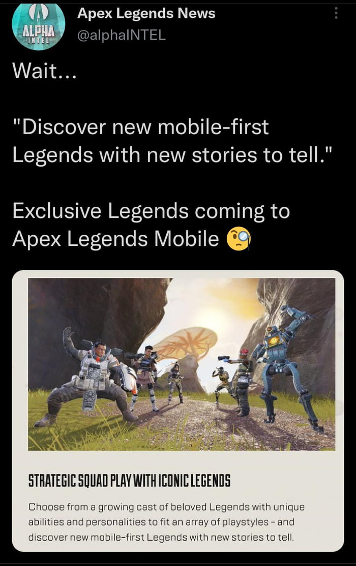 Exclusive Legends coming to Apex Legends Mobile - 9GAG